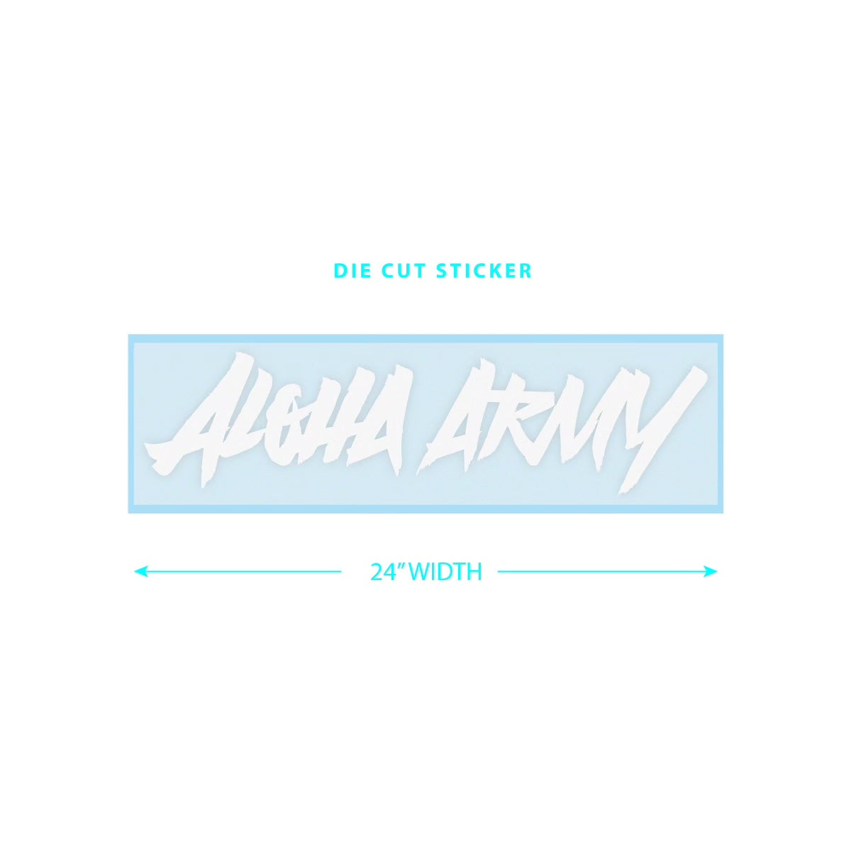 ALOHA ARMY UG WHITE DIE CUT STICKER – IN4MATION Store