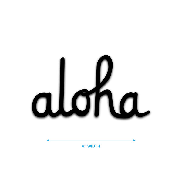 ALOHA SCRIPT DIE CUT STICKER 6 INCH – IN4MATION Store
