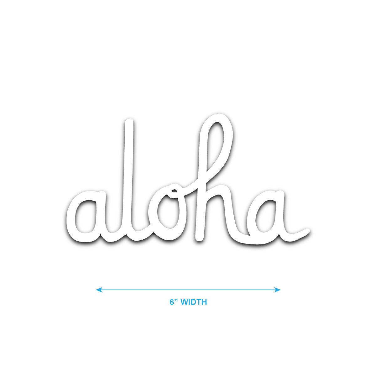ALOHA SCRIPT DIE CUT STICKER 6 INCH – IN4MATION Store